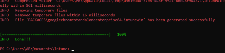 Creating Win32 app Package for Intune Upload - SysOpsInsiders